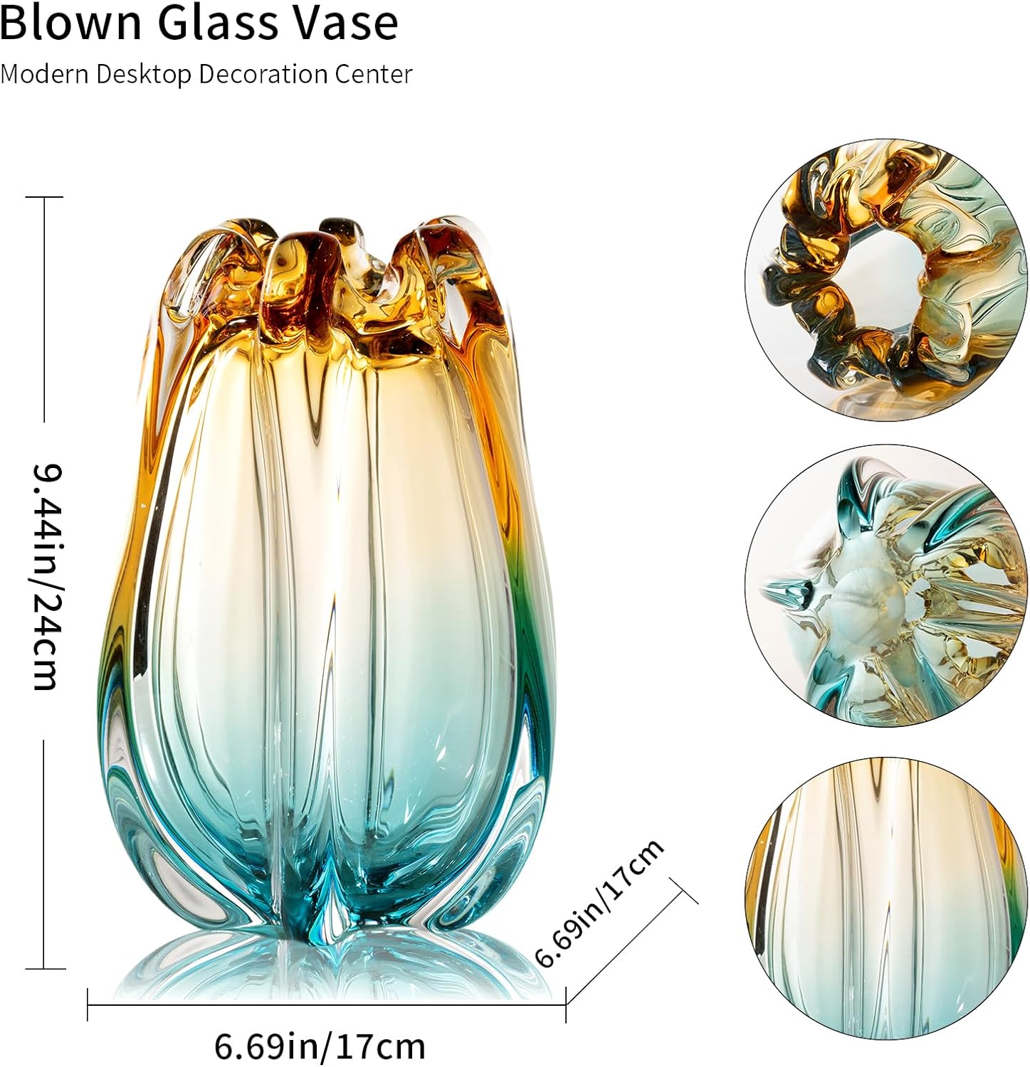 Hand Blown Glass Flower vase – Sculvée