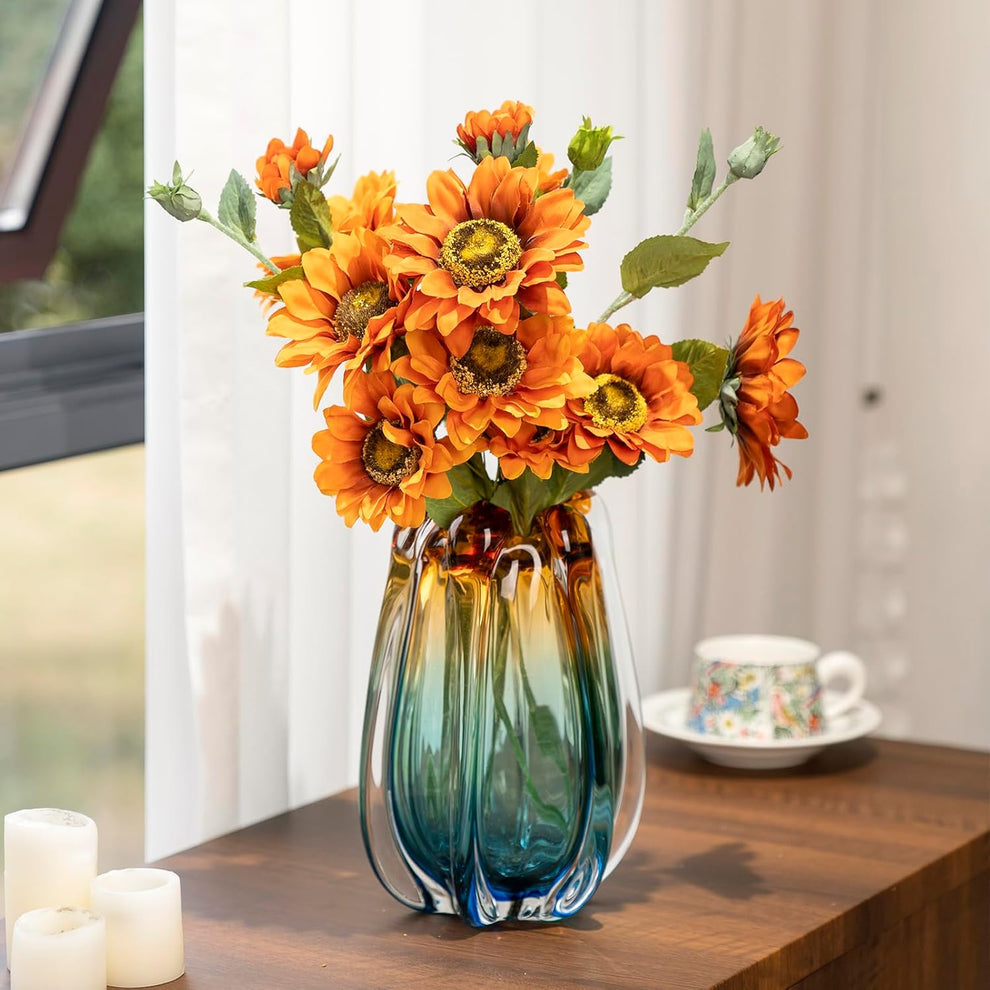 Hand Blown Glass Flower vase – Sculvée